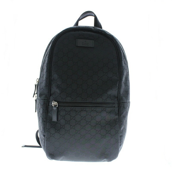Gucci | Bags | Gucci Gg Black Backpack Nylon | Poshmark